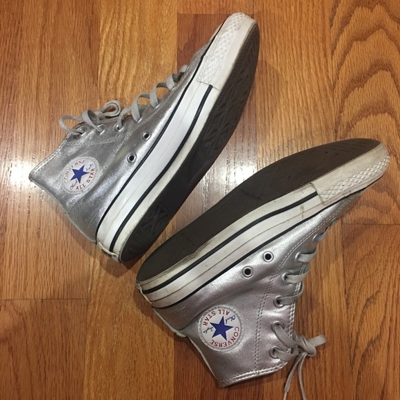 Converse | Shoes | Converse Chuck Taylor All Star Metallic Hi Tops ...
